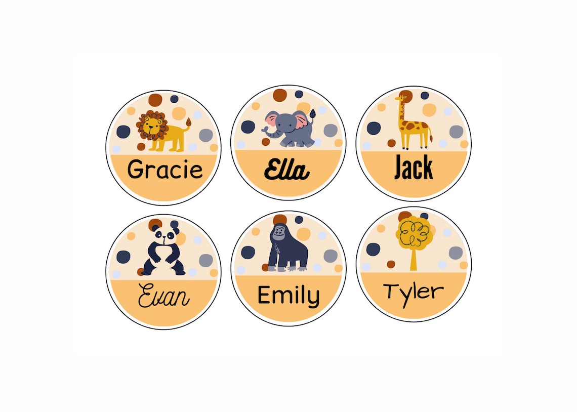 Safari Classroom Name Tags / Printable Name Tags / Zoo Animals Summer ...