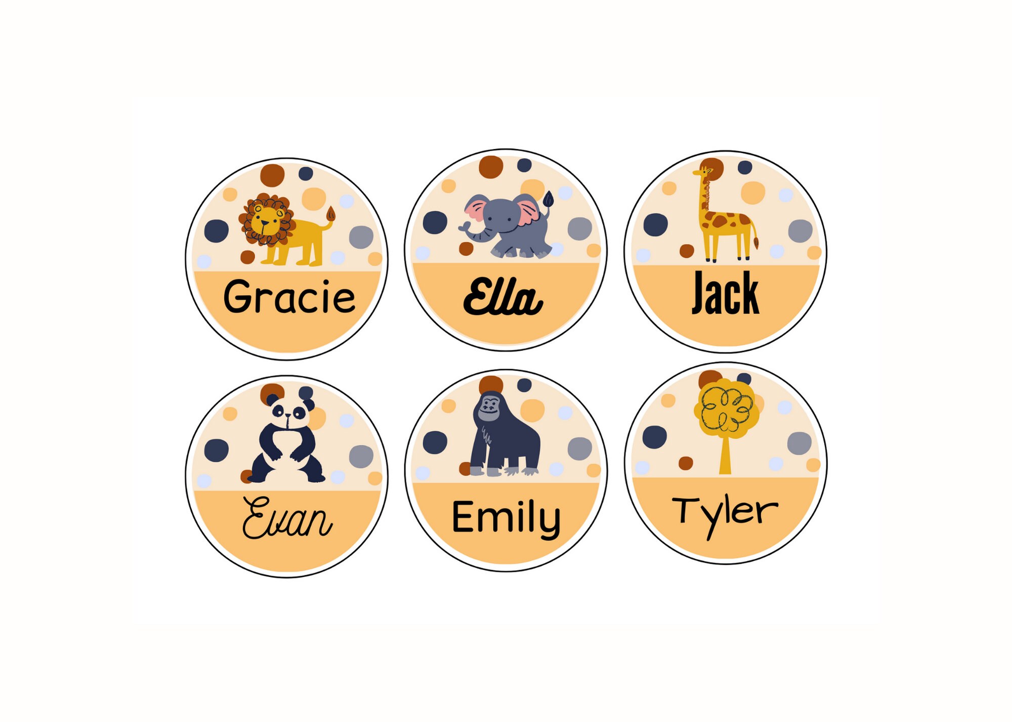 Safari Classroom Name Tags / Printable Name Tags / Zoo Animals Summer ...
