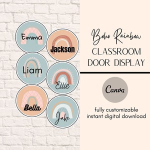 EDITABLE Boho Rainbow Classroom Bundle / Boho Rainbow | Etsy