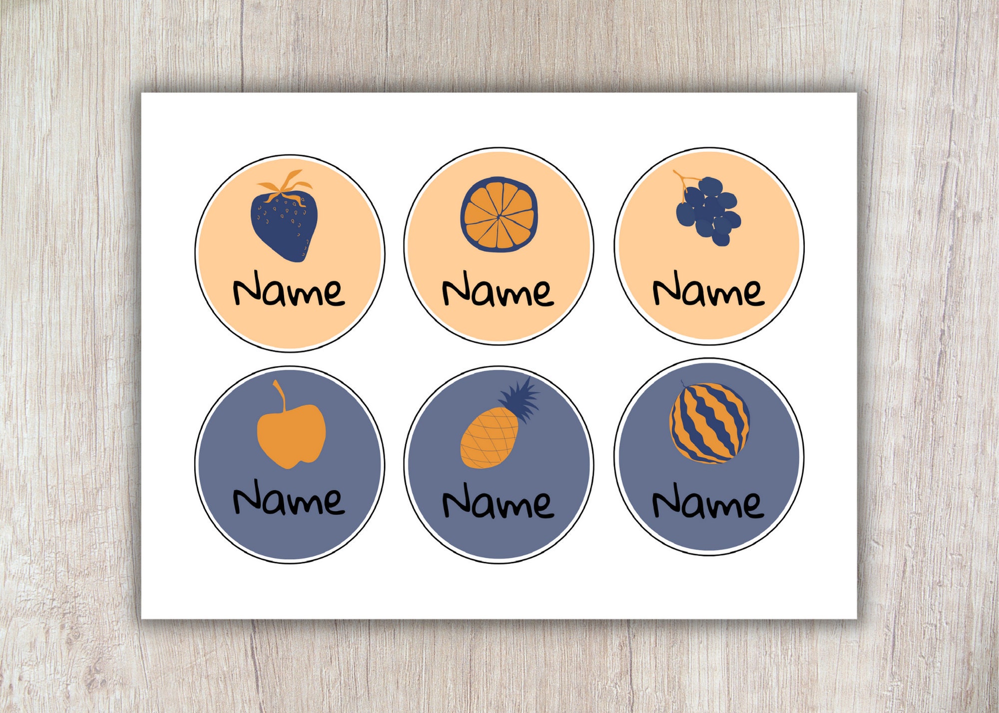 Printable Round Name Tags / Editable School Supply Labels / School ...