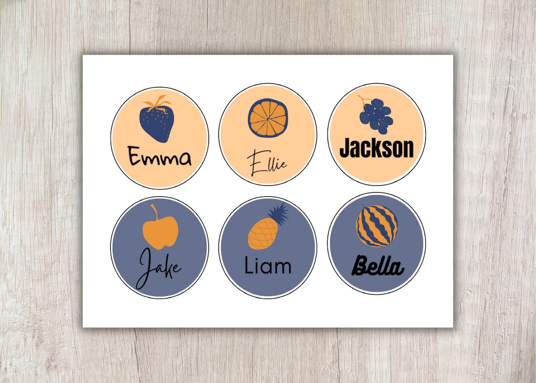 Printable Round Name Tags / Editable School Supply Labels / School ...
