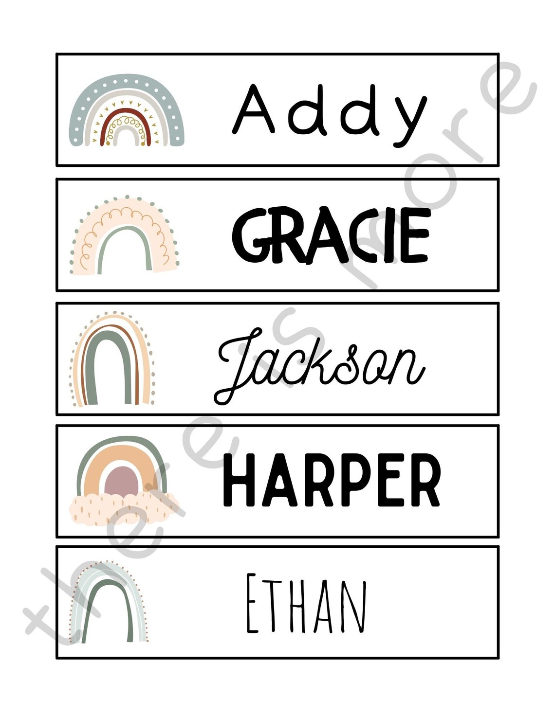 Boho Classroom Name Tags / Printable Name Tags / Boho | Etsy