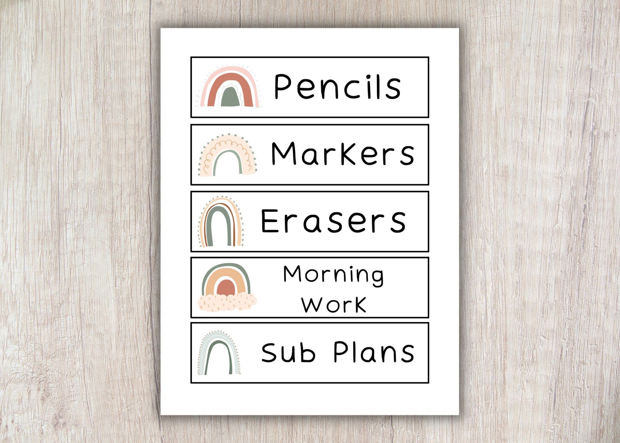 EDITABLE Boho Rainbow Classroom Bundle / Boho Rainbow Classroom Decor ...