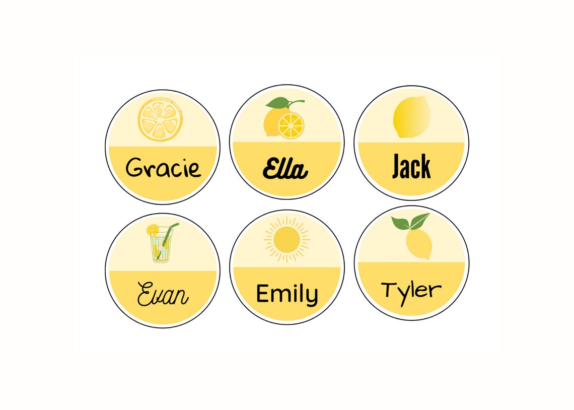 Lemonade Stand Classroom Name Tags / Printable Name Tags / Lemon Summer ...