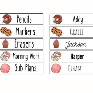 Editable Name Tags / Sweet Shop Theme Classroom / Donut Class Kids ...
