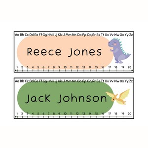 Dinosaur Classroom Editable Desk Name Plate Template / Customizable ...