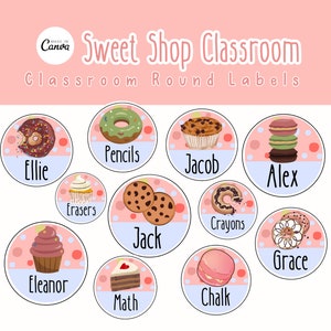 Sweet Shop Classroom Name Tags / Printable Name Tags / Donut Theme ...