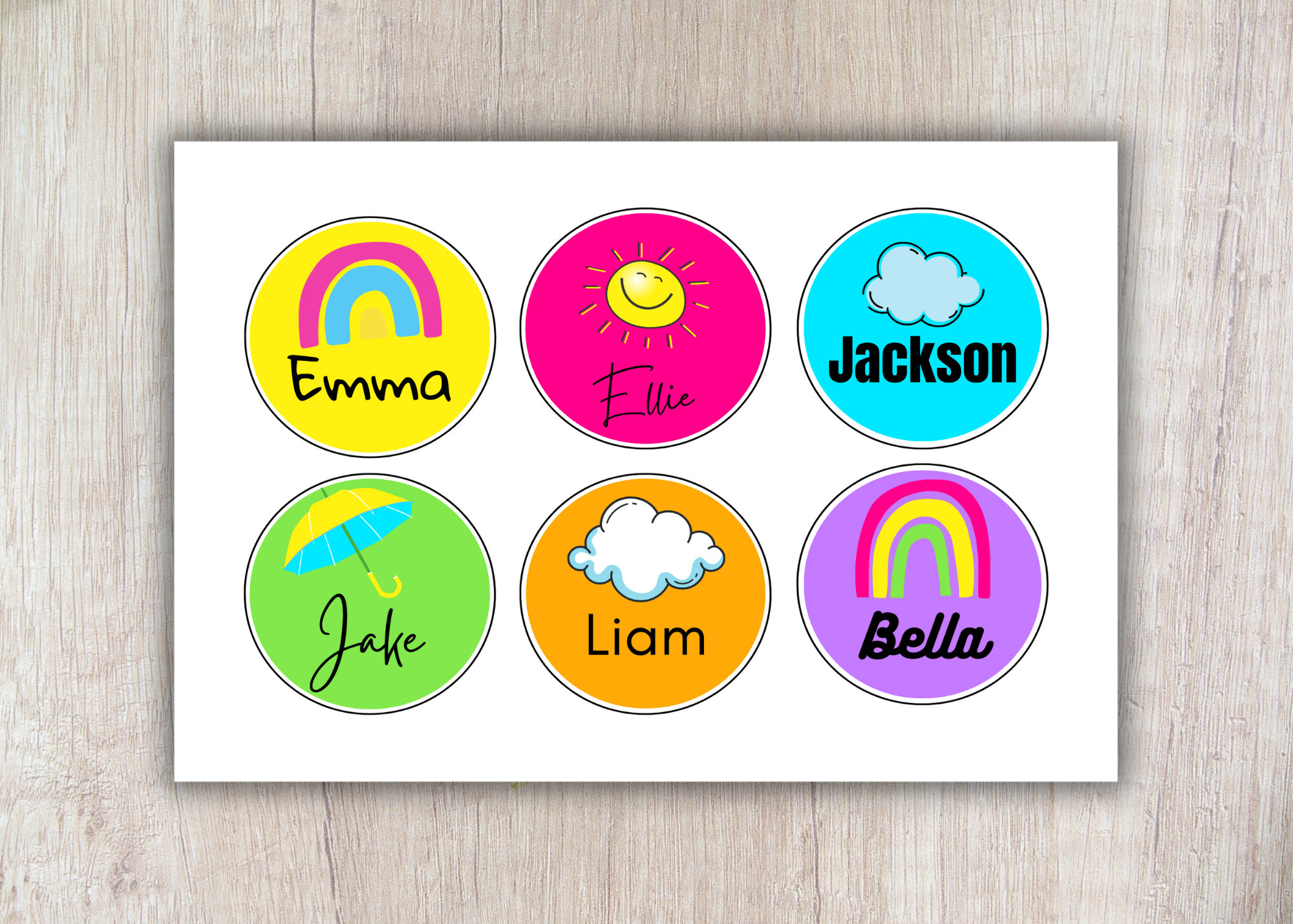 Printable Rainbow Theme Classroom Labels / Editable Name Tags - Etsy Canada