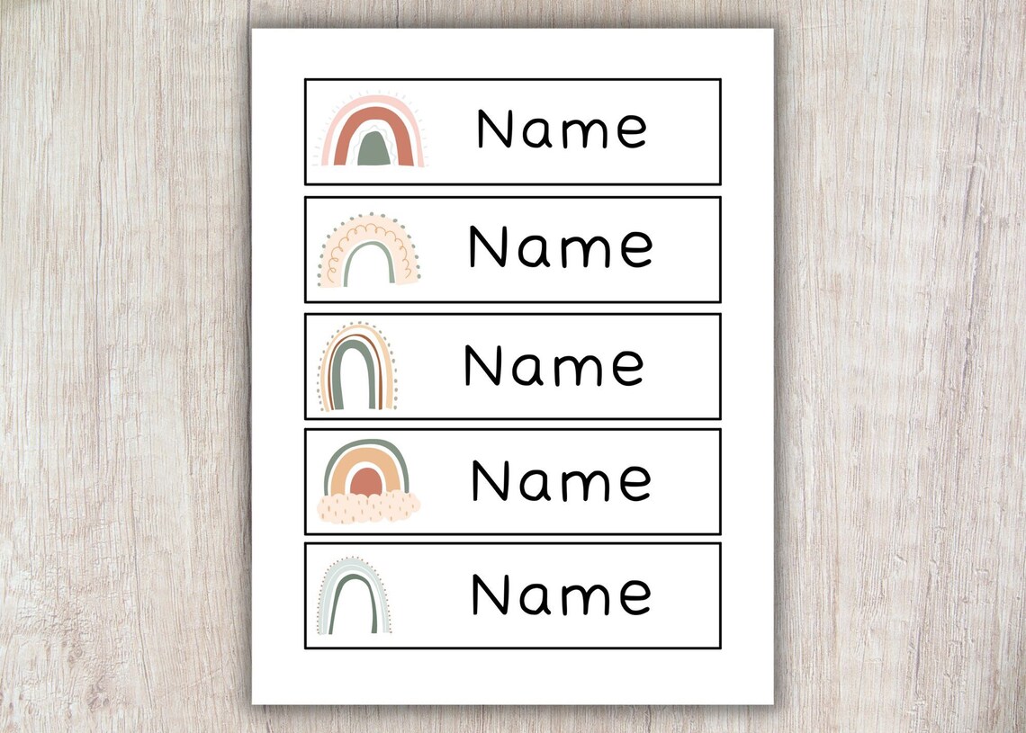 EDITABLE Boho Rainbow Classroom Bundle / Boho Rainbow - Etsy