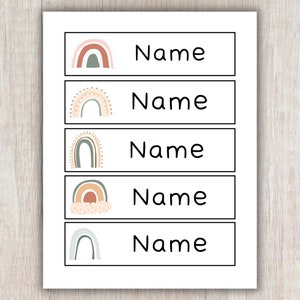 EDITABLE Boho Rainbow Classroom Bundle / Boho Rainbow Classroom Decor ...