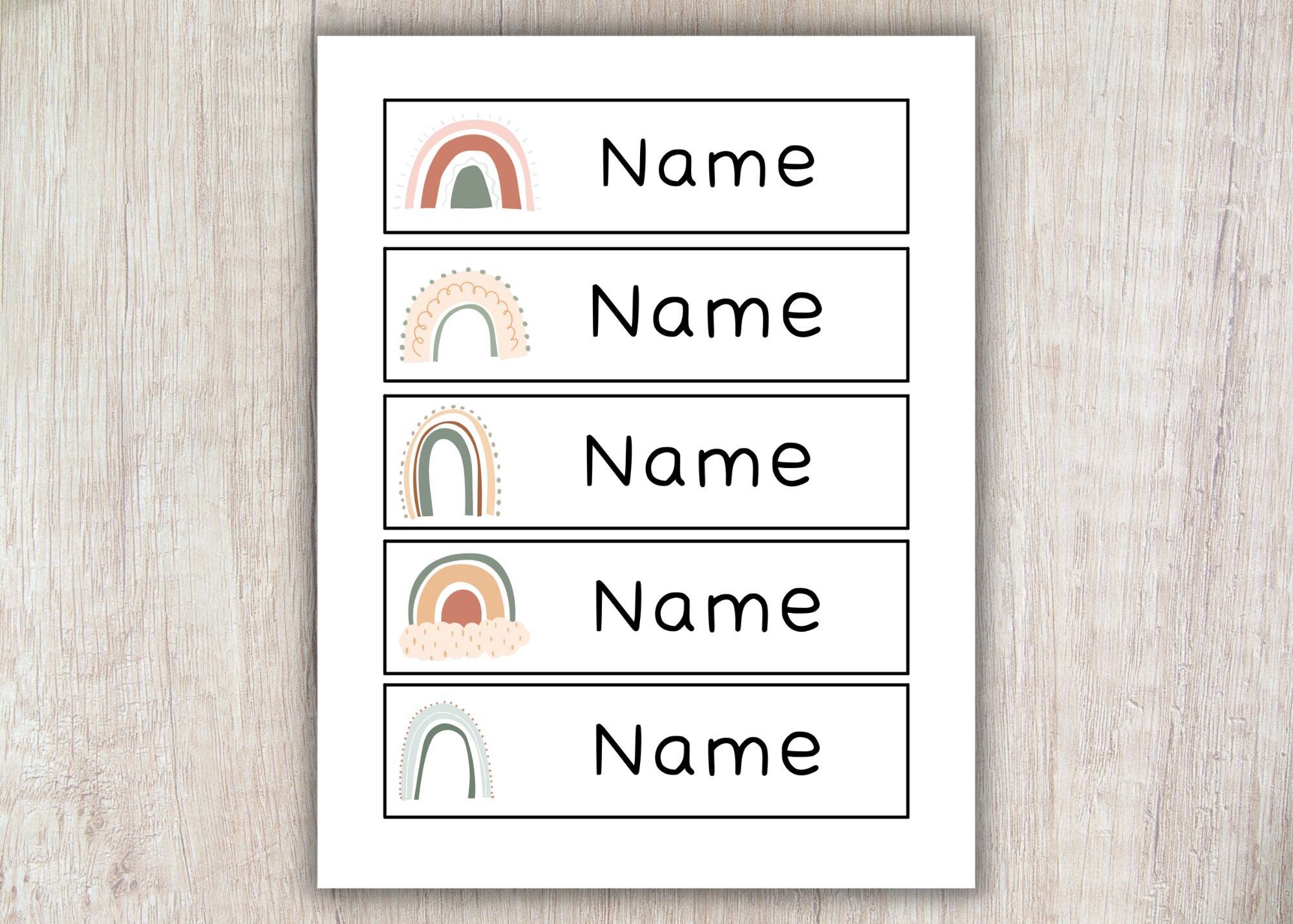 EDITABLE Boho Rainbow Classroom Bundle / Boho Rainbow - Etsy