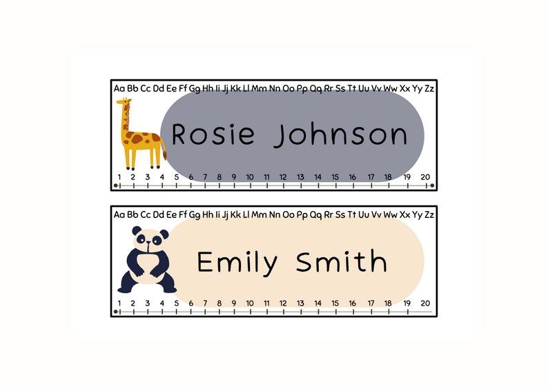 Safari Theme Classroom Organization Bundle / Zoo Name Tag Templates for ...