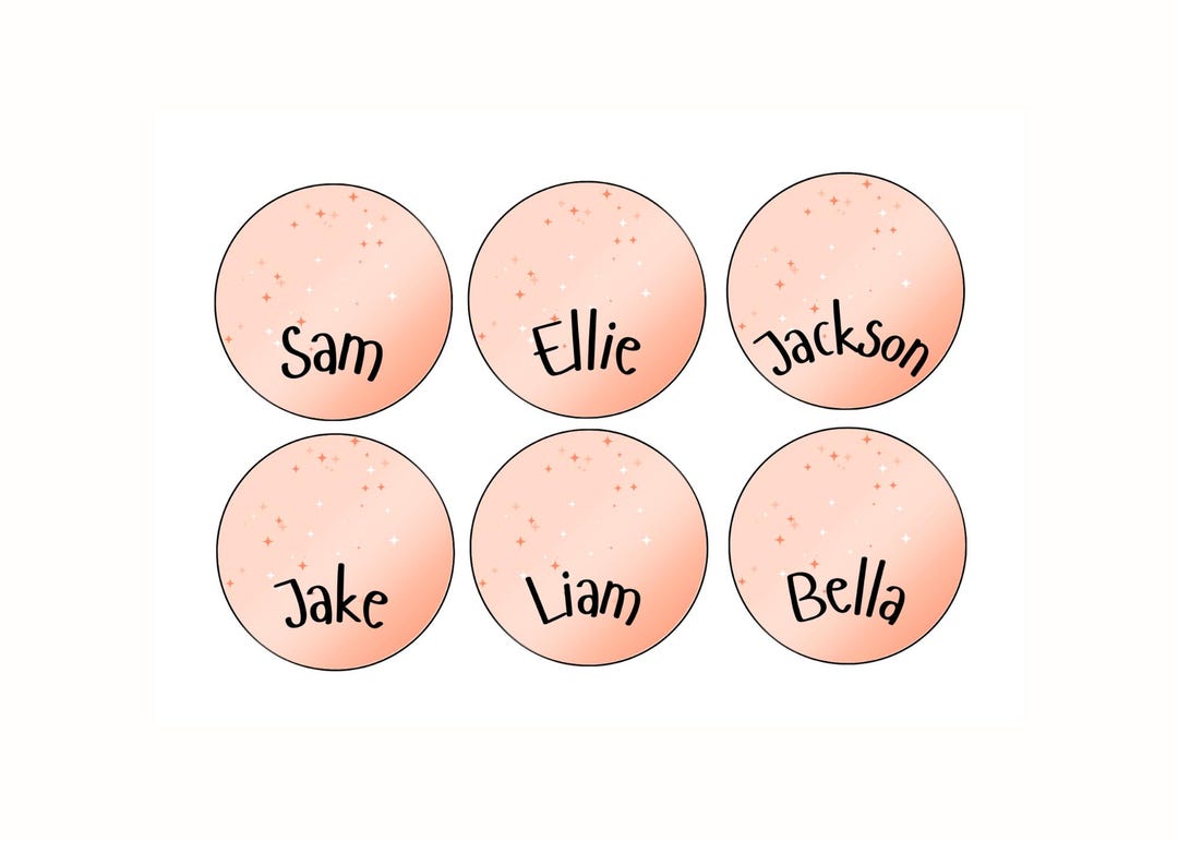 Pink Twinkle Classroom Name Tags / Printable Name Tags / Mirrorball ...