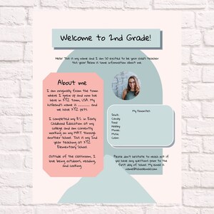 EDITABLE Meet the Teacher Template / Teacher Welcome Letter - Etsy