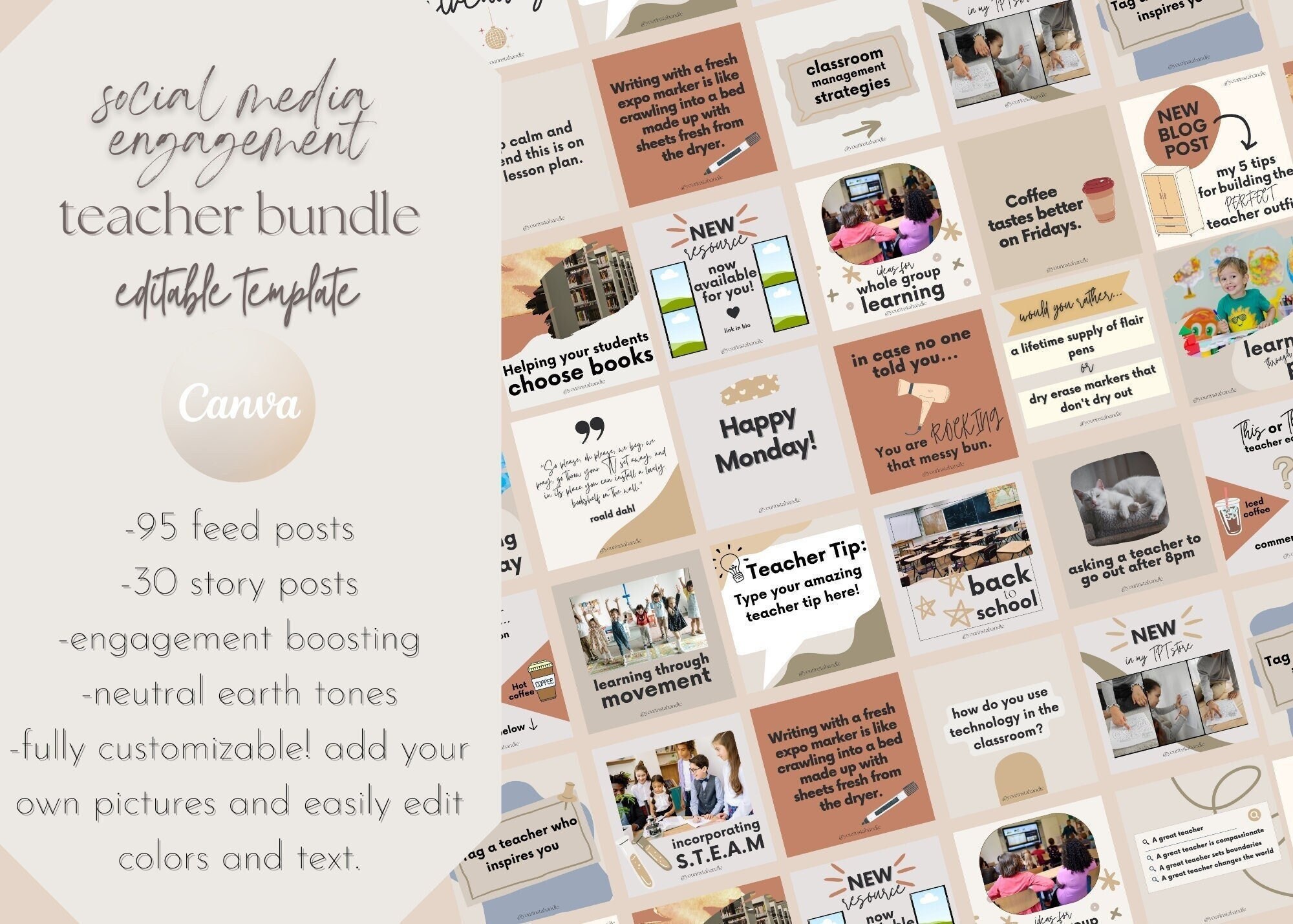 HUGE BUNDLE of Engagement Boosting Social Media Posts / Instagram ...