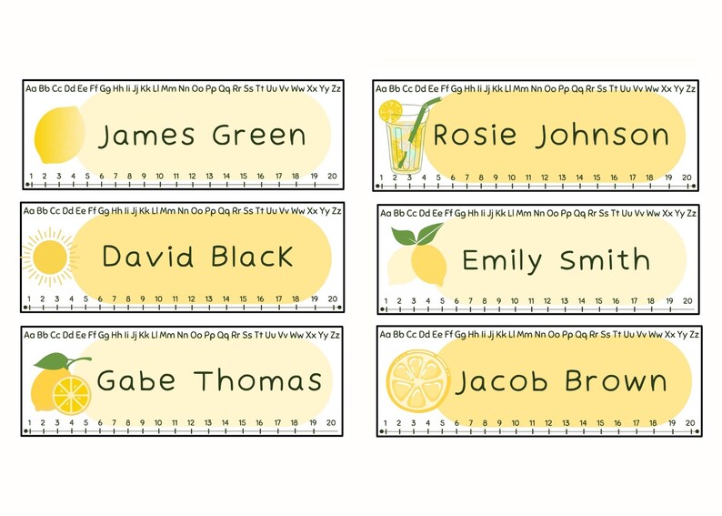 Lemonade Stand Classroom Desk Labels / Elementary School Name Plates ...