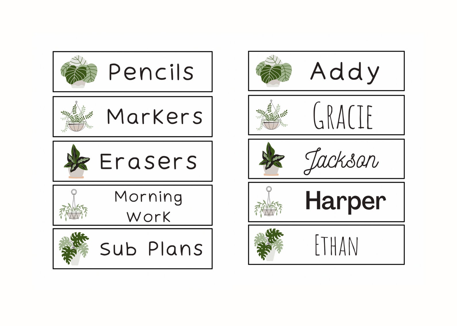 Modern Farmhouse Classroom Organization Bundle / Name Tag Templates for ...