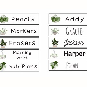 Modern Farmhouse Classroom Organization Bundle / Name Tag Templates for ...