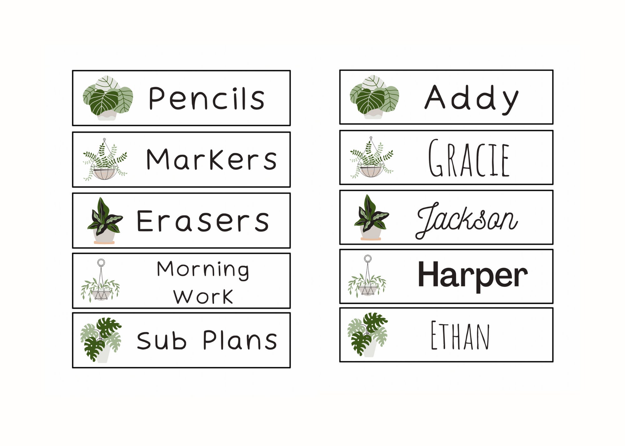 Modern Farmhouse Classroom Organization Bundle / Name Tag Templates for ...
