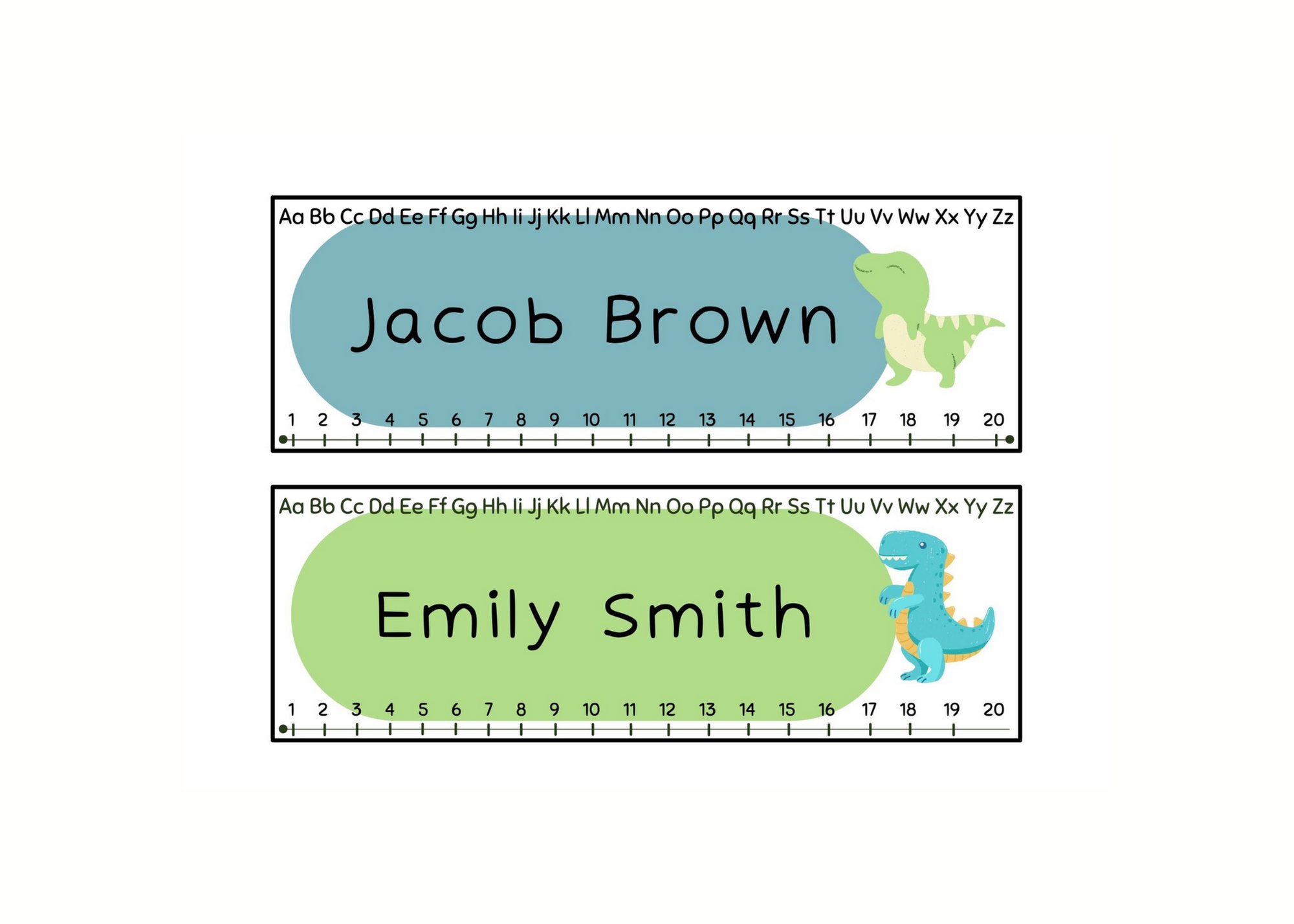 Dinosaur Classroom Editable Desk Name Plate Template / Customizable ...
