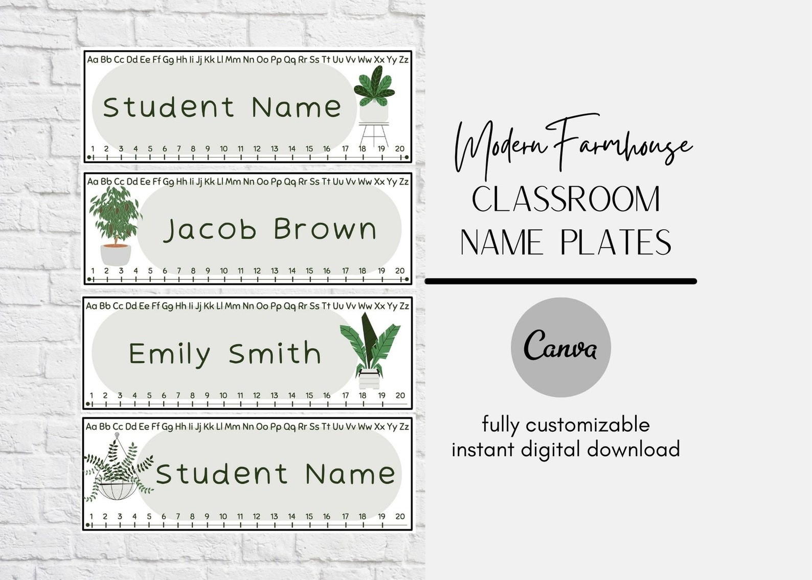 Modern Farmhouse Classroom Organization Bundle / Name Tag | Etsy