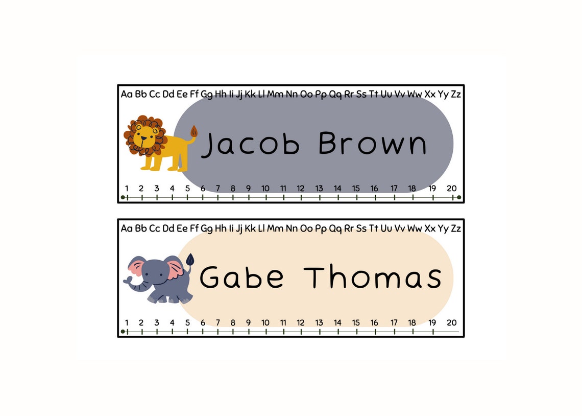 Safari Theme Classroom Organization Bundle / Zoo Name Tag Templates for ...