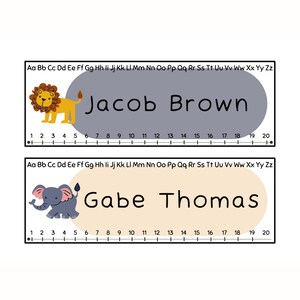 Safari Theme Classroom Organization Bundle / Zoo Name Tag Templates for ...