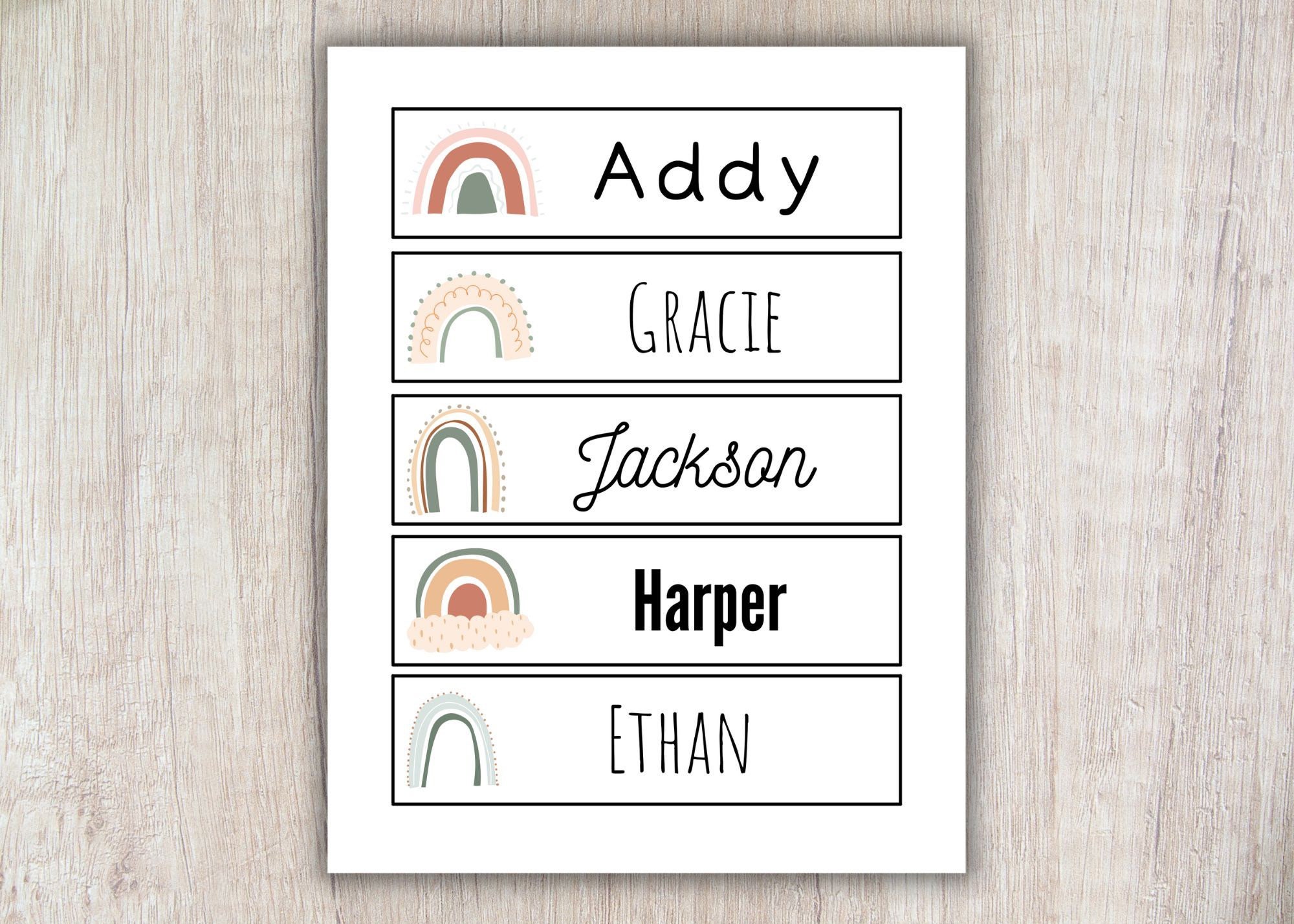 EDITABLE Boho Rainbow Classroom Bundle / Boho Rainbow - Etsy