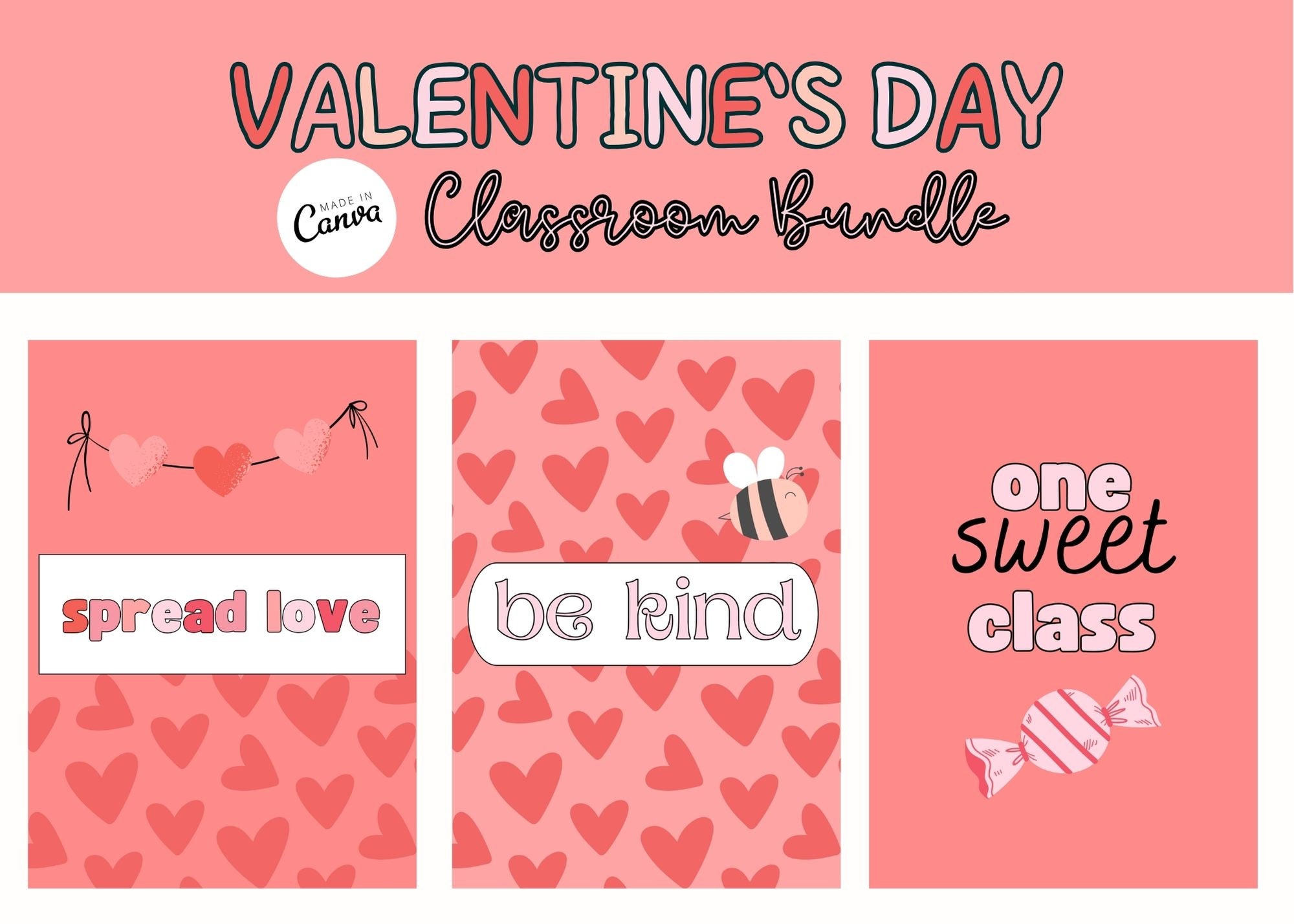 Editable Valentine's Day Labels and Classroom Decor for Elementary ...