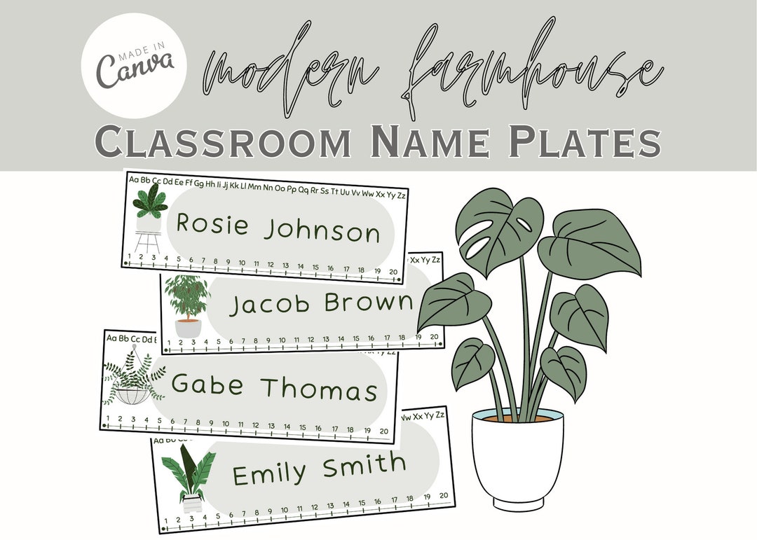 Modern Farmhouse Classroom Theme / Modern Farmhouse Decor / Plant ...