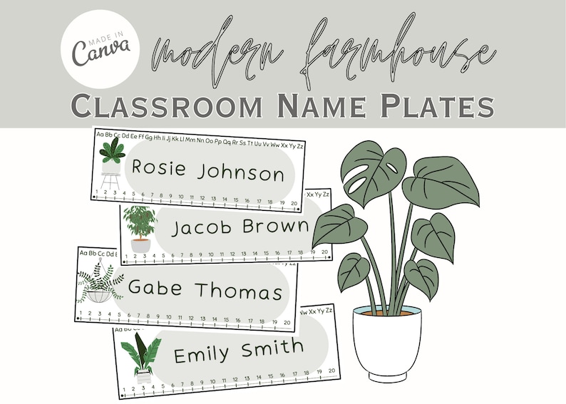 Modern Farmhouse Classroom Theme / Modern Farmhouse Decor / Plant ...