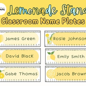 Lemonade Stand Classroom Desk Labels / Elementary School Name Plates ...