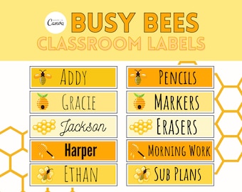 Bee Classroom Supplies and Decorations, Bee Theme, Teacher Supply ...