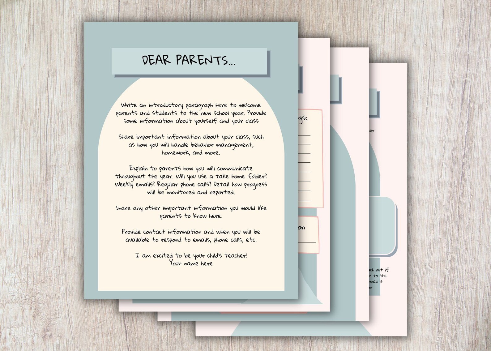 EDITABLE Meet the Teacher Template / Teacher Welcome Letter Template ...