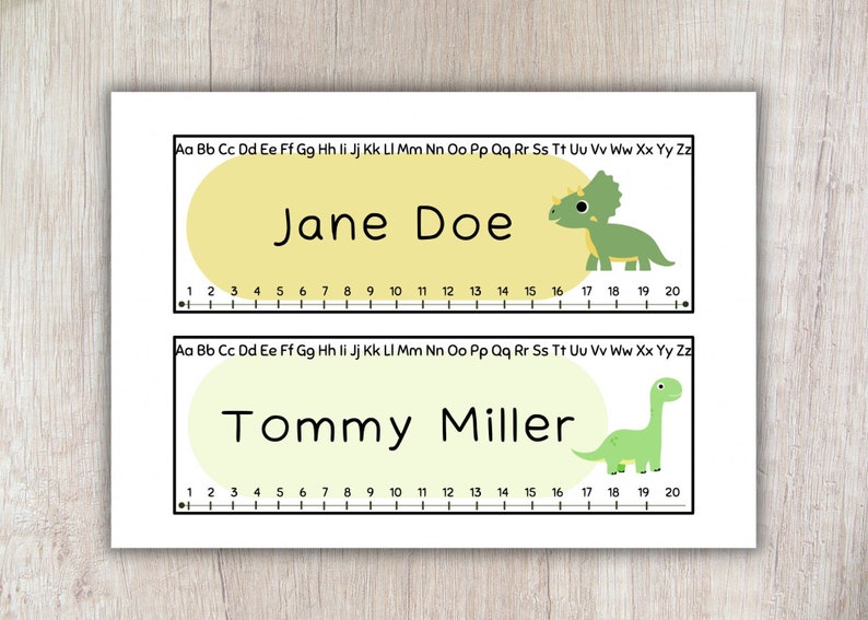Dinosaur Classroom Editable Desk Name Plate Template / - Etsy