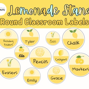 Lemonade Stand Classroom Name Tags / Printable Name Tags / Lemon Summer ...