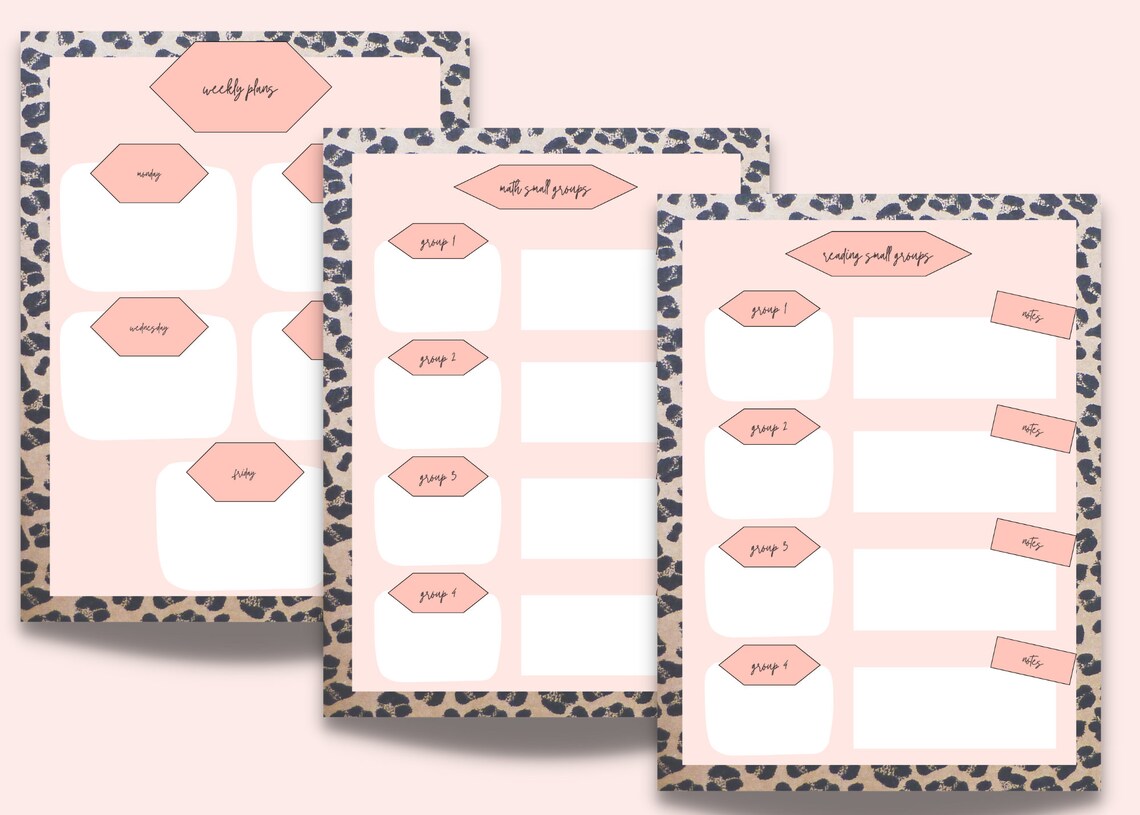 Teacher Template Bundle / Fully Editable / Leopard Print / Meet the ...