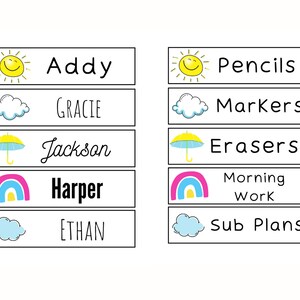 Printable Name Tags / Classroom Decor / Canva Template / Bright Rainbow ...