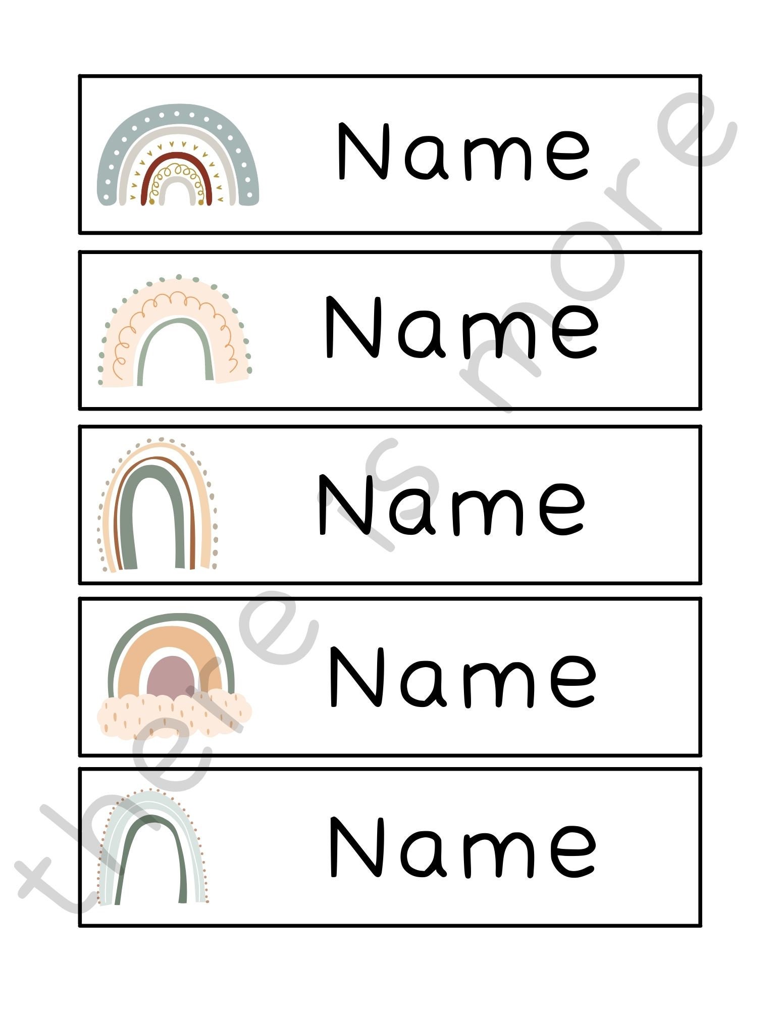 Boho Classroom Name Tags / Printable Name Tags / Boho | Etsy