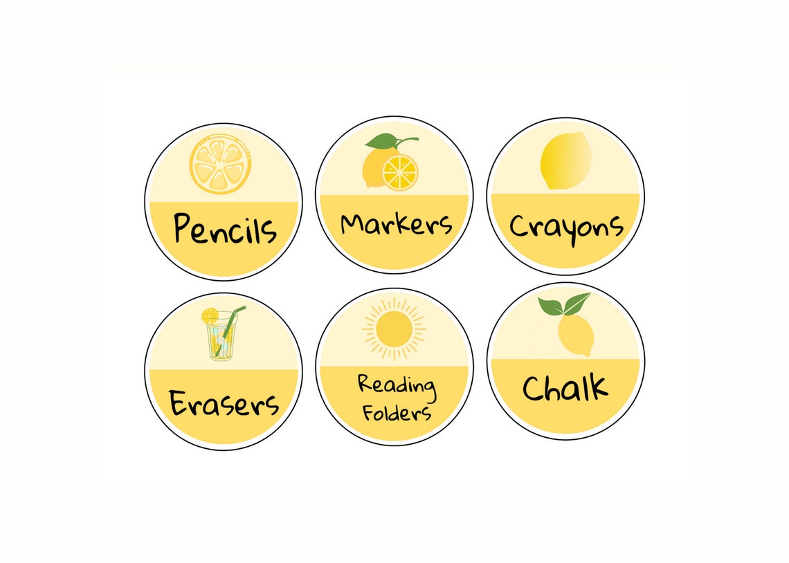 Lemonade Stand Classroom Organization Bundle / Name Tag Templates for ...