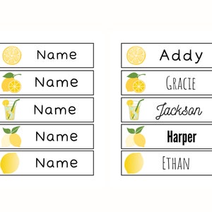 Editable Name Tags / Lemonade Stand Classroom / Lemon Summer Kids Decor ...