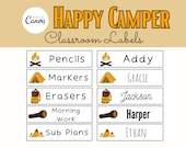 Camping Themed Classroom Editable Labels / Editable Name Tags - Etsy