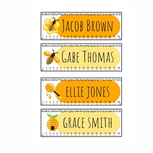 Busy Beehive Theme Classroom Desk Labels / Elementary School Name ...