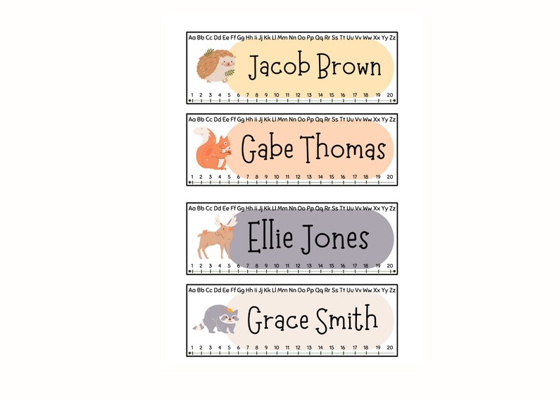 Woodland Critters Classroom Name Plates / Classroom Desk Labels ...