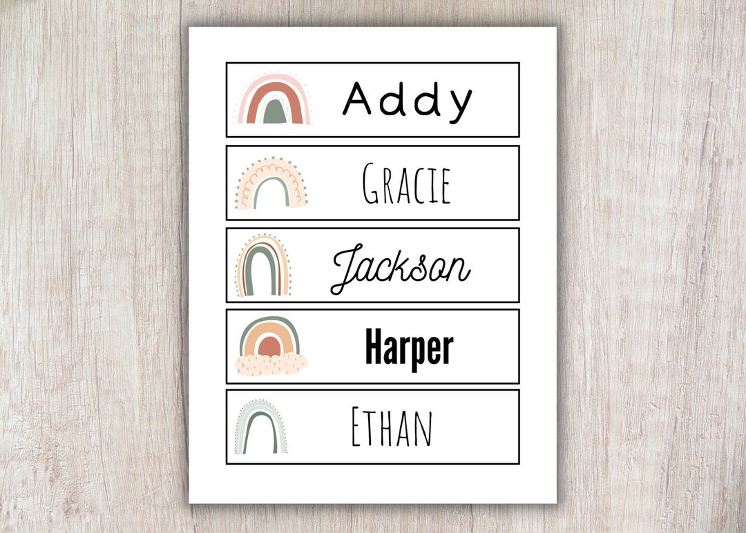 Boho Classroom Name Tags / Printable Name Tags / Boho - Etsy