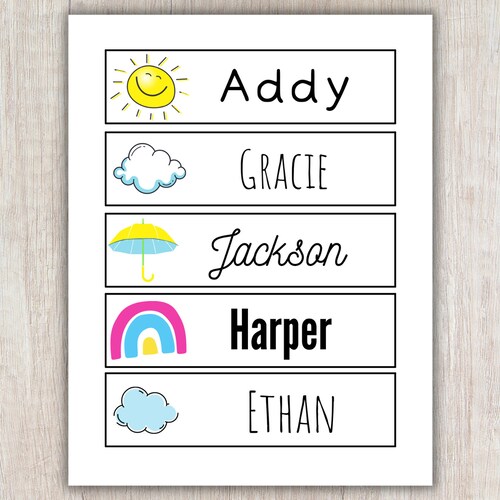 Printable Name Tags / Classroom Decor / Canva Template / - Etsy