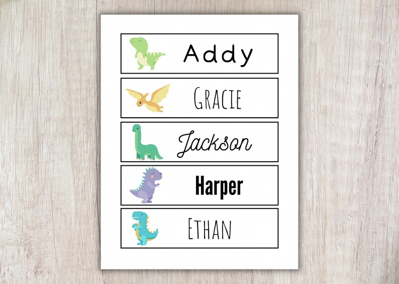 Editable Dinosaur Labels & Name Tags for Elementary School - Etsy