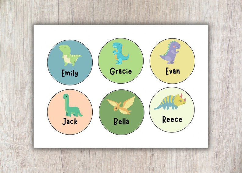 Dinosaur Classroom Editable Round Label Door Display Template - Etsy