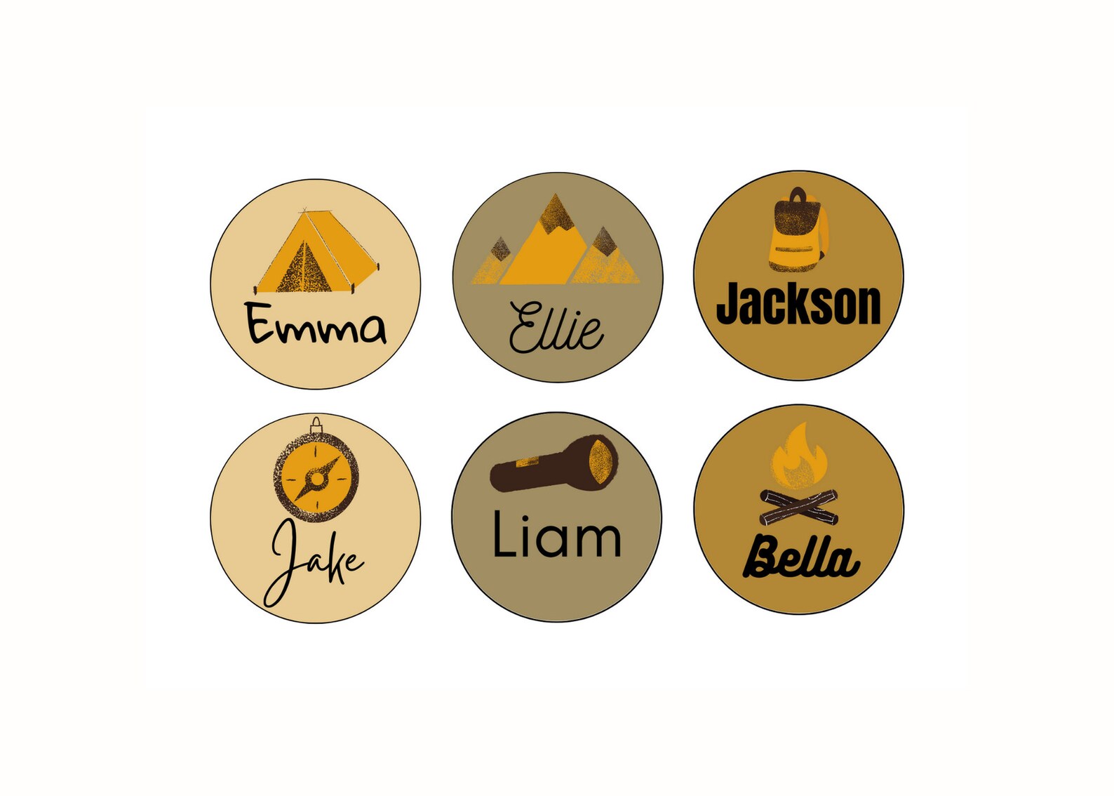 Happy Camper Classroom Name Tags / Printable Name Tags / National Parks ...