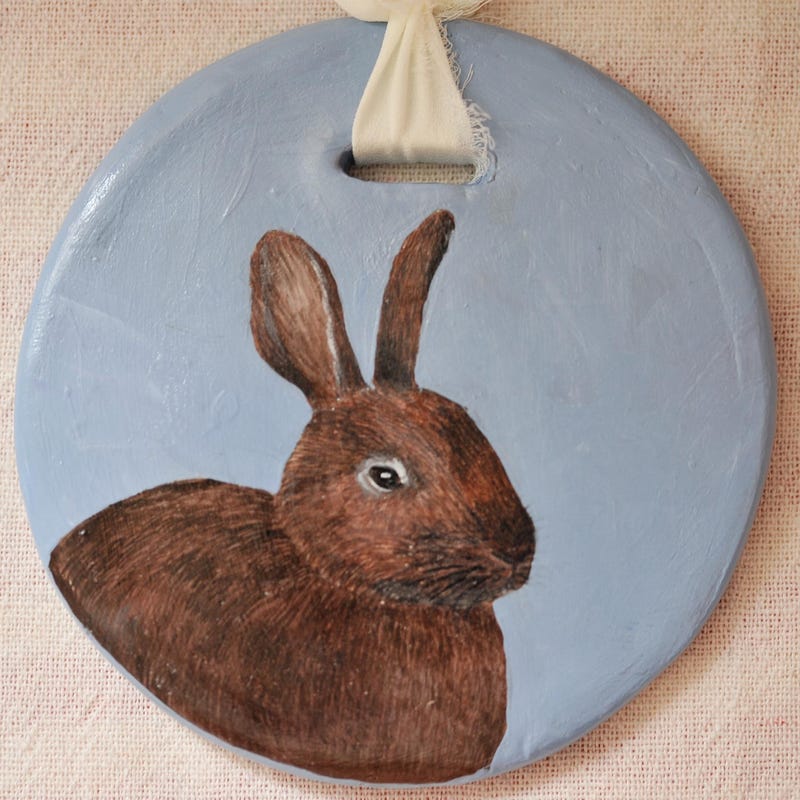 Hand Painted Bunny - Etsy